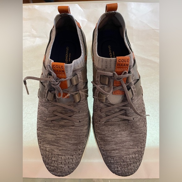 Cole Haan | Shoes | Cole Haan Gray And Brown Knit Sneakers For Men ...
